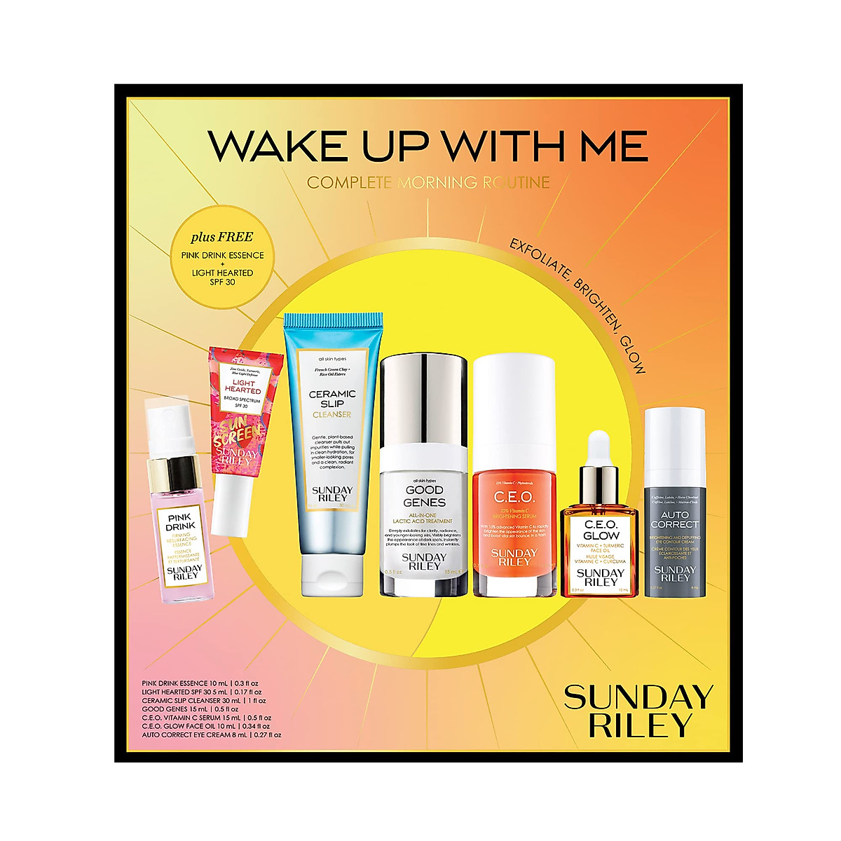 Sunday Riley Wake Up With Me Complete Brightening Morning Skincare Set, 1 ct.