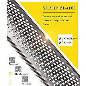 Ourokhome Kitchen Lemon Zester Grater, Stainless Steel Handheld Fine Zester tool for Lemon, Nutmeg, Parmesan Cheese, Chocolate, Ginger, Coconut, Citrus, Orange, Lime with Cleaning Brush (Black)