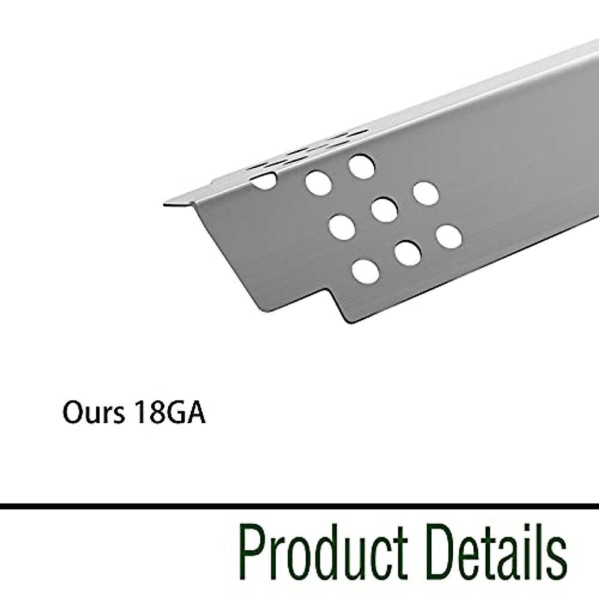 Damile 15 1/16” Stainless Steel Grill Heat Plates Shield Burner Cover Flame Tamer BBQ Grill Replacement Parts for Charbroil 463722313, 463722314, 463722315, 463742111, 463722311, 463750914, 463770915