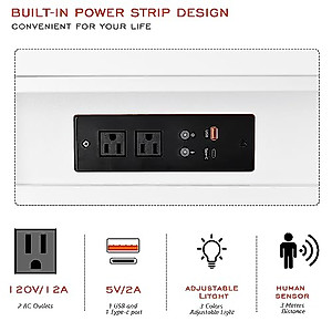 JDPAG Vanity Desk with Mirror and Lights, Makeup Vanity Table with Jewelry Cabinet and Cushioned Stool, Dressing Table Writing Desk with 3 Color Lighting Modes, Vanity Set for Bedroom, White