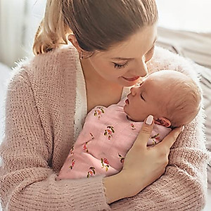 Momcozy Muslin Swaddle Blankets, Soft Silky Baby Blankets 47 x 47 inches, Breathable Bamboo Swaddle Blankets, Newborn Receiving Blanket for Boys and Girls, 4 Pack