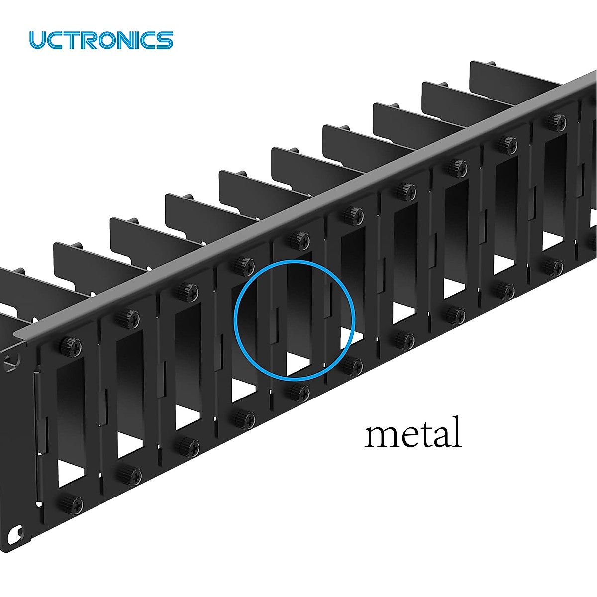 UCTRONICS Front Removable 2U Rackmount for Raspberry Pi, 19-inch 2U Server Rack with 12 Pieces of Removable Mounting Plates for Raspberry Pi 4B, 3B+/3B, and Other B Models