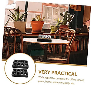 ULTECHNOVO 2pcs Milk Tea Cup Holder Cup Trays Takeout Cup Tray Beverage Takeout Bag Drink Carrier Tray Gray Espresso Cup Multi-Hole Cup Holders Coffee Pearl Cotton Cups and Plates re-usable