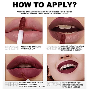 UCANBE 8Pcs/Set Velvet Matte Liquid Lipstick Makeup Lip Stick Classic Waterproof Long Lasting Smooth Soft Reach Colors Full Lips Gloss For Women Gift Sets (Set B)