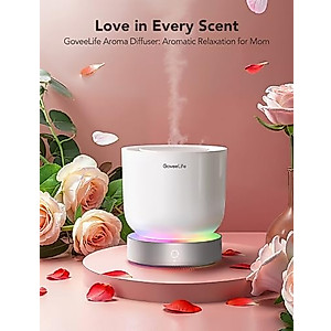 GoveeLife Smart Essential Oil Diffuser with Alexa Voice App Control for Home Office Bedroom, 300ml Quiet Cool Mist Aroma Diffuser with 2 Mist Modes, 24H Timer