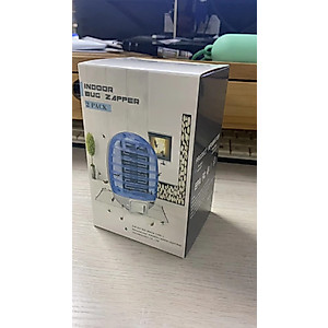 Flying Bug Zapper Indoor, Electronic Insect Killer, Mosquitoes Trap with Blue Lights for Living Room, Home, Kitchen, Bedroom, Baby Room, Office