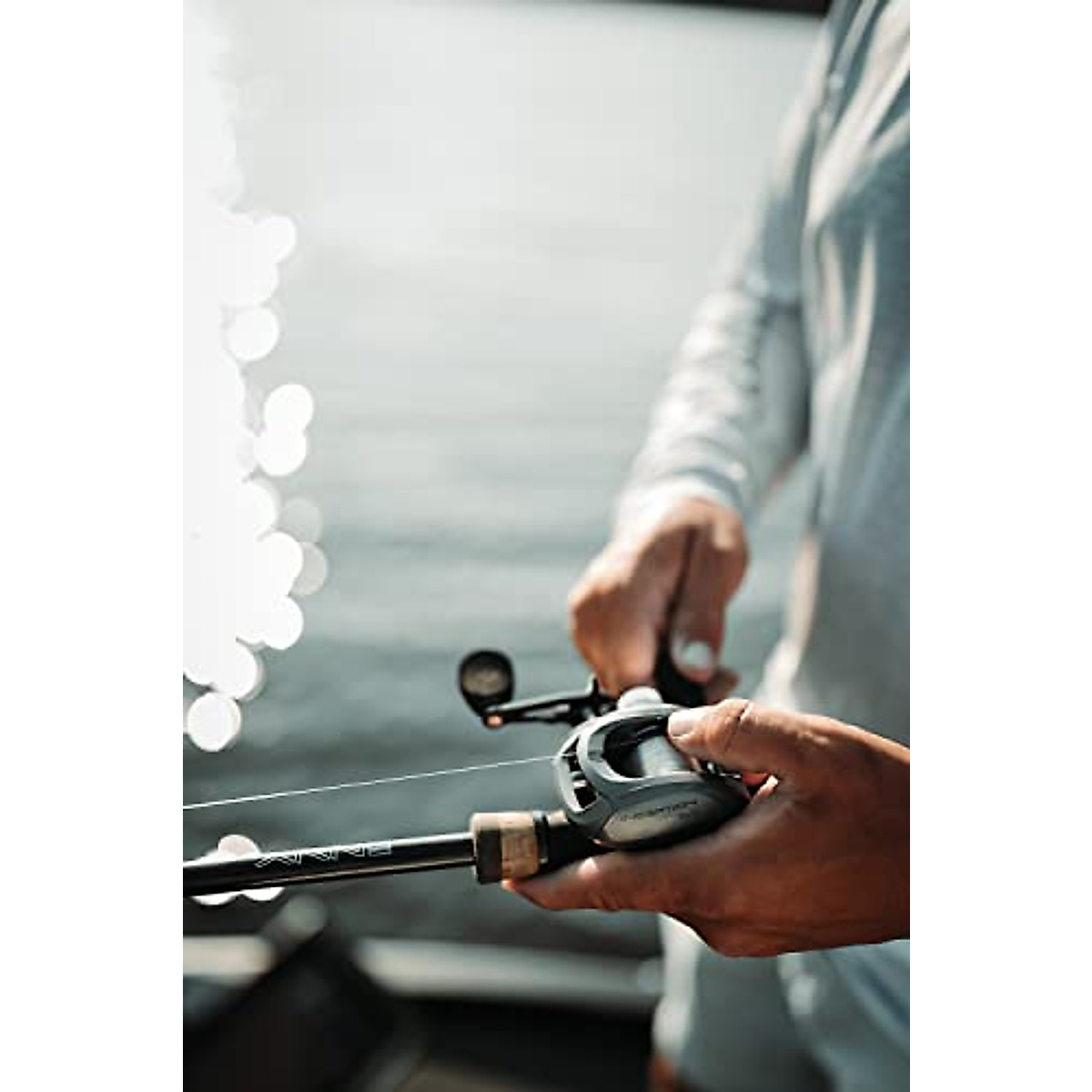 13 FISHING - Inception Slide Baitcast Reel - 8.1:1 Gear Ratio - Left Hand Retrieve (Fresh+Salt) - INSLD2-8.1-LH, Gray