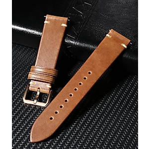 REZERO Quick Release Watch Band, Top Grain Leather Watch Straps, Italian Calfskin Watchbands Replacement 18mm 19mm 20mm 21mm 22mm 23mm 24mm for Men, Women