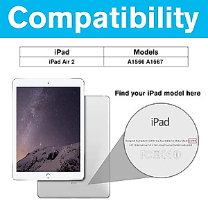 ProCase Smart Case for iPad Air 2 2014, Ultra Slim Lightweight Stand Protective Case Shell with Translucent Frosted Back Cover for iPad Air 2nd (A1566 A1567) -Navy