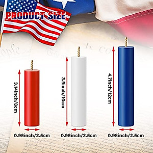 July 4th Patriotic Tiered Tray Decor Patriotic Rustic Firework Decor Memorial Day Wood Signs Fourth of July Centerpieces Independence Day Wooden Table Decoration for Home Tables (Cute Style)