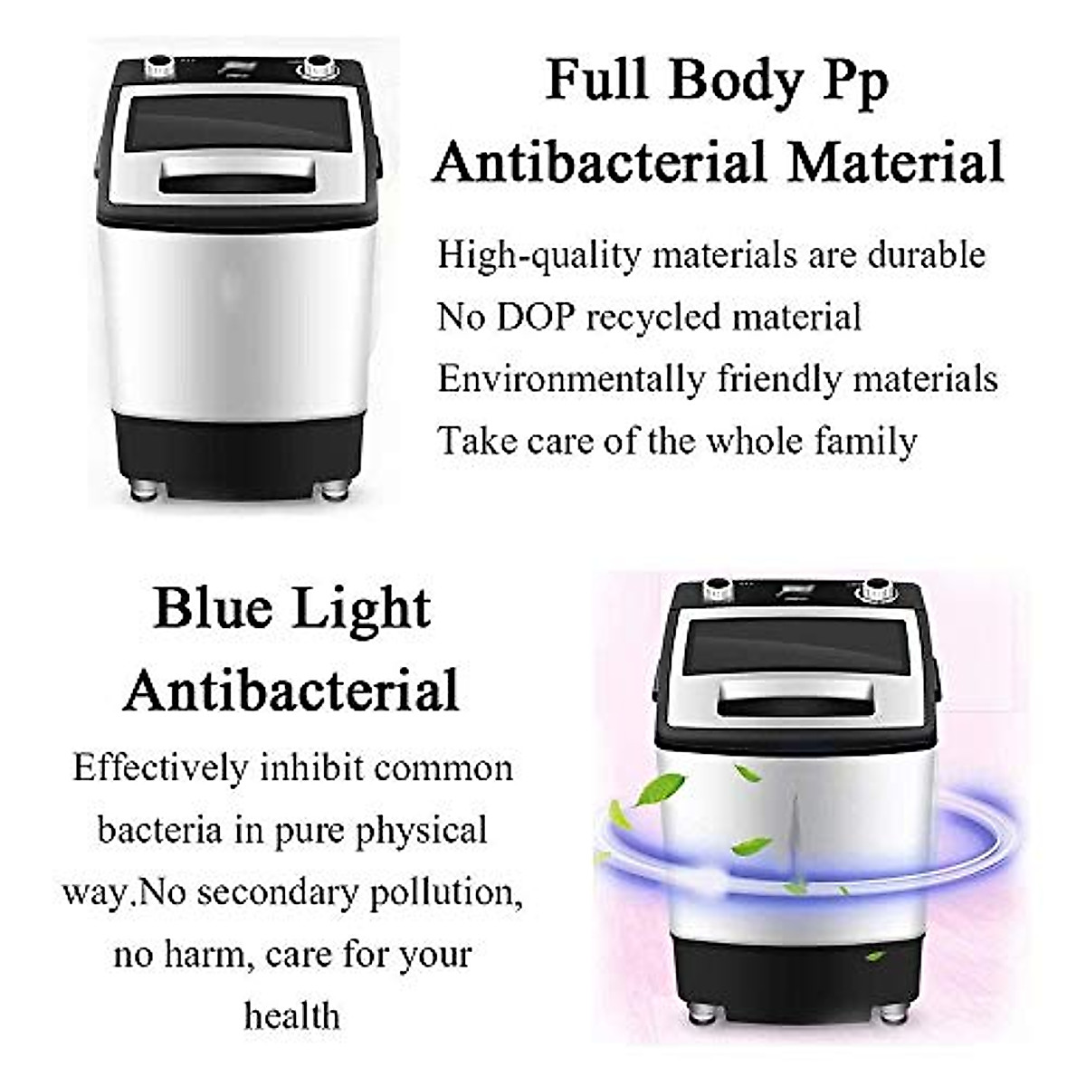 ZLXDP Small Mini Washing Machine Home Double Barrel Semi-Automatic Portable with Dehydration Spin Dry Washer Household Appliances