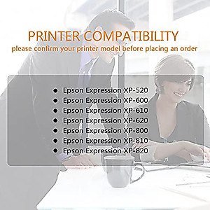 Run Star Remanufactured 273XL Ink Cartridge Replacement for Epson 273XL T273XL T273XL120 Used in Expression XP520 XP600 XP610 XP620 XP800 XP810 XP820, 2 Black