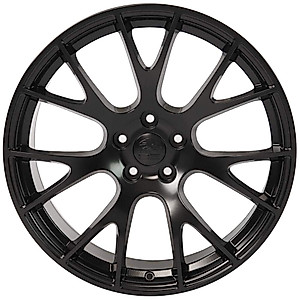 OE Wheels DG15 20 Inch Rim Fits Hellcat Style 5x115 20x9 Satin Black - Hollander 2528 (1)