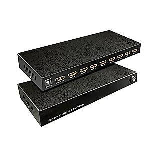 1x8 HDMI Splitter by Anlink-1 in 8 Out,Premium Quality Ultra HD 4K 60HZ 2.0 1x8 HDMI Splitter High Resolutions Up to 4Kx2K&3D,Supports EDID and HDCP Control - Adapter Included