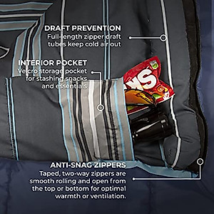 TETON Junior, 20 Degree Sleeping Bag. Finally, Sleeping Bag for Boys, Girls, all Kids, Warm and Comfortable; For all camping weather and built to last