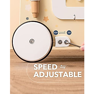 ROBOTIME Baby Push Walker Wooden Strollers,4 in 1 Multiple Activities Center Learning Activity Walker Toys, Suitable for Toddlers Kid 12Mos+ with Bakery Kitchen,Shape Sorter and Movable Slider