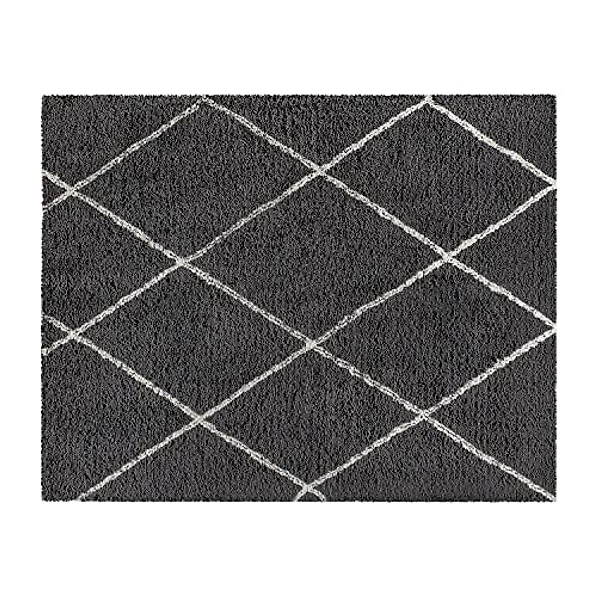 Flash Furniture Shag Style Diamond Trellis Area Rug - 5' x 7' - Ivory