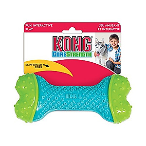 KONG CoreStrength Bone - Dog Chew Toy for Aggressive Chewers - Durable Dog Toy for Fetch - Dog Bone Chew Toy for Teeth & Gum Health - Dental Dog Toy for Mental Enrichment - Small/Medium Dogs