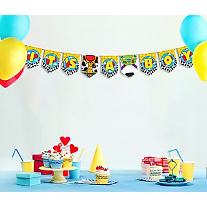 Baby Shower Decorations for Boy, Its A Boy Banner for Baby Shower, Its A Boy Banner Bunting Christening Baby Shower Garland, Toy Theme Story Baby Shower Banner for Boy, Boys Bday Banner Party Favors