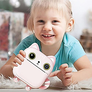 Kids Instant Print Camera | Mini Kids Camera with 2.4in HD Large Screen & Dual Lens,Cute Kids Camera for Girls Boys, Toddler Camera with Print Paper for 5-12 Years Old Kids Huugy