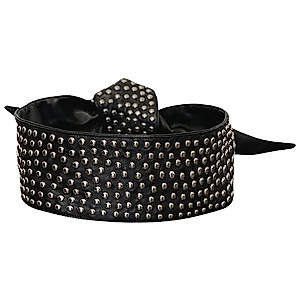 Seta Apparel Women's Knot Stud Belt, Black, Medium