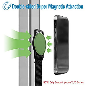 CoStySee Magnetic Phone Mount for Gym,Fitness Mount with Velcro Strap for Watching/Record Video/Taking Photo in Indoor Cycling/Treadmill,Compatible with Magsafe and iPhone 14/13/12 Series…