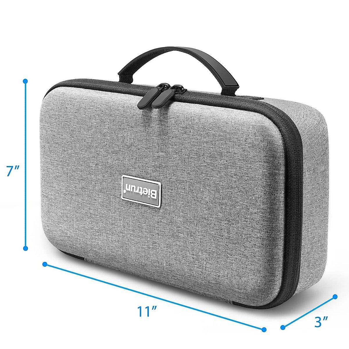 Bietrun Wireless Microphone Portable Storage Case, for Bietrun WXM02 WXM04 WXM19 WXM21, Dual Mic Bag with EVA Hard Shell Exterior, Case Only, for Travel Outing Handheld
