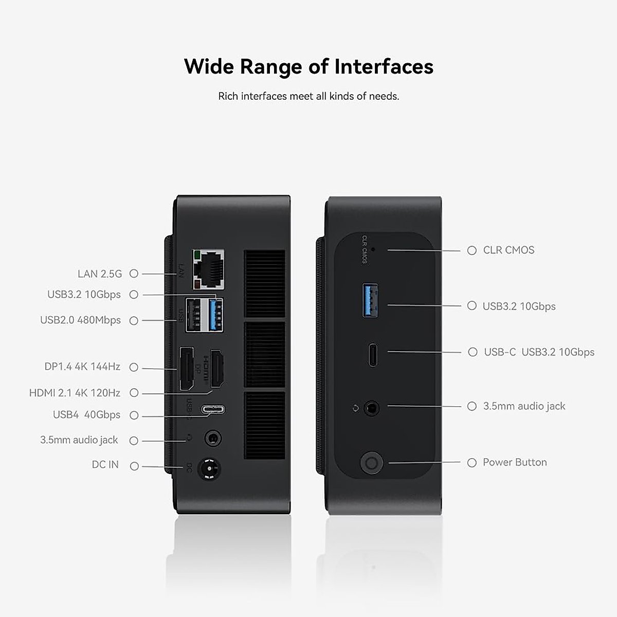 Beelink SER6 Mini PC, AMD Ryzen 9 6900HX(8C/16T, Up to 4.9GHz), Mini Computer 32G DDR5 RAM 500G NVMe PCIE4.0 SSD, Mini Desktop Computer 4K@144Hz Triple Display HDMI2.1/DP/WiFi6/BT5.2/2.5Gbps/W-11 Pro