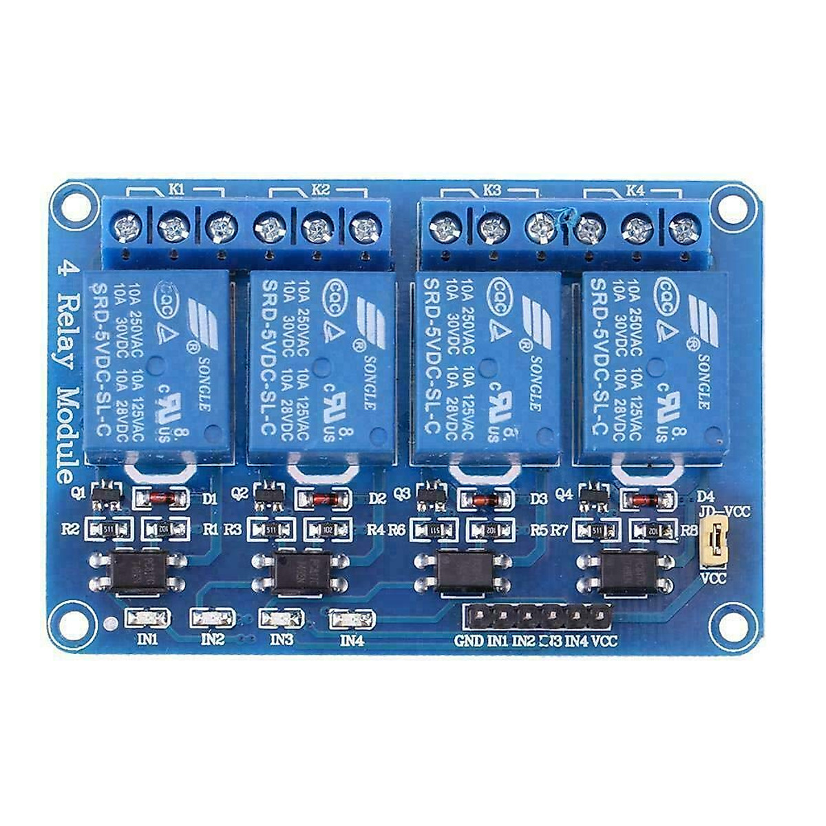 Gump's grocery 5V 4 Channel Relay Module with Optocoupler for Arduino UNO R3 MEGA 2560 1280 DSP ARM PIC AVR STM32 Raspberry Pi