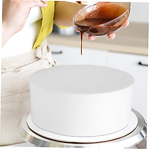 Hoement 3pcs Wedding Cake Stands Wedding Ceremony Decorations DIY Crafts Round Cake Stand Wedding Decor Rotating Cake Stand Rotary Tool Cake Dummies 15c White Foam Window Wedding Supplies