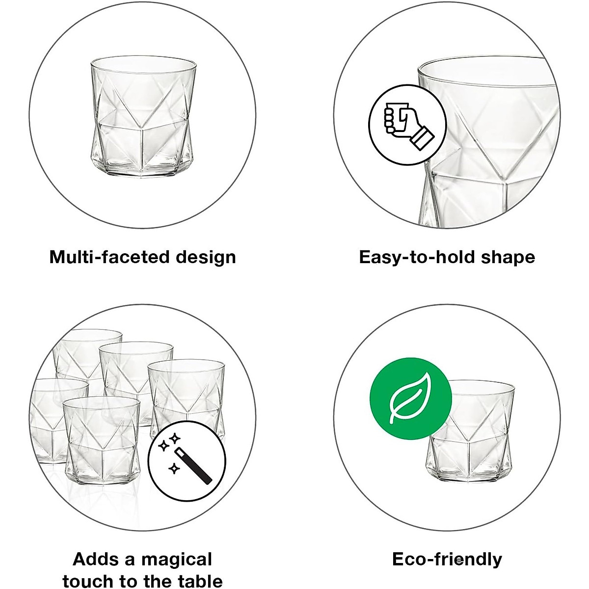 Bormioli Rocco - 234510GRB021990 Bormioli Rocco Cassiopea Rocks Glass, Clear, 11.25 oz Glassware Set