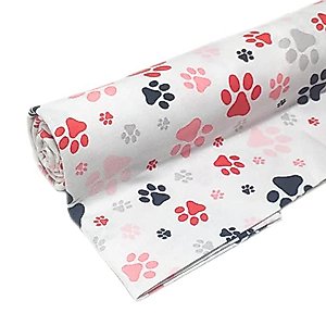 1 Yard - Animal Paw Cotton Fabric (Great for Quilting, Sewing, Craft Projects & More) (color76)