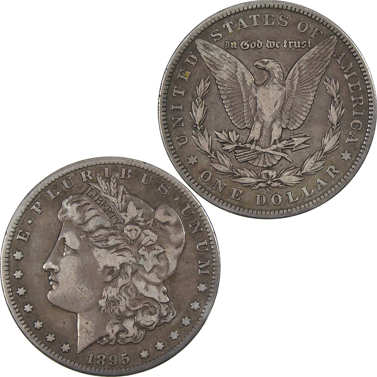 1895 S Morgan Dollar VF Very Fine 90% Silver $1 US Coin SKU:I3876