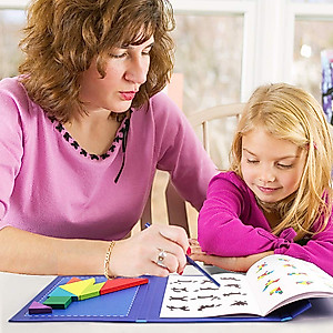 Yohelly Wooden Pattern Blocks Toys Gifts for 1 2 3 4 5 6 Years Old,Montessori Learning Toys for Boys Girls Ages 1-3, Geometric Shape Puzzle Kindergarten Classic STEM Educational Tangram Toys