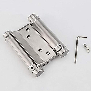 Stainless Steel Hinge, Cabinet Door Hinges,Door Hinge Double Open Spring Hinge Stainless Steel Two-Way Free Door Hinge Hinge Denim Gate Fence Automatic Closing 2 Pcs-D (Color : C)
