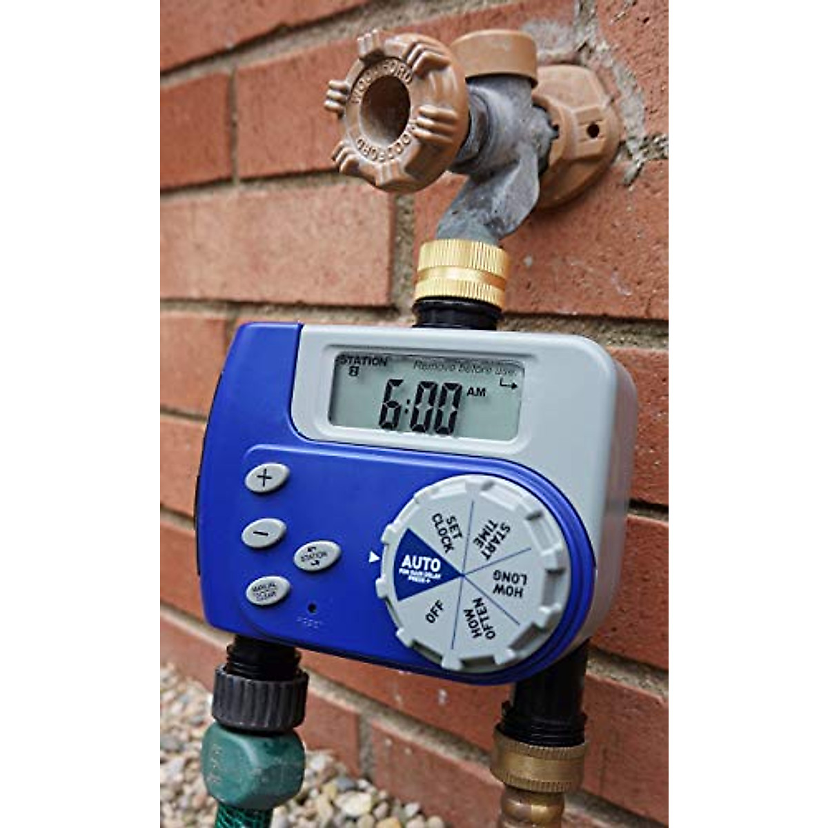Orbit 27133 2-Outlet Hose Watering Timer (2 Outlet Brass) - Dual Outlet Timer for Efficient Garden Irrigation