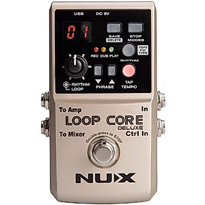 NUX Loop Core Deluxe Pedal Bundle with 2 Patch Cables, 2 Instrument Cables, 9V Power Supply and Daisy Chain
