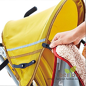 WINGOFFLY Baby Stroller Pram Carrier Windproof Warm Blanket Baby Car Seat Cover with Clip (Green)