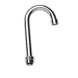 Krowne Royal Series 21-427L Heavy-Duty Gooseneck Spout Faucet with Double O-Ring Replacement Accessory for Commercial Kitchen Sink Food Preparation | 0.5 GPM Aerator | 3-1/2"W x 6-1/2"H, Chrome Finish