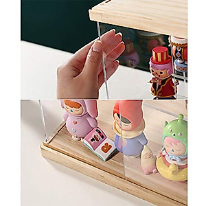 Clear Acrylic Display Case for Mini Funko Pop Action Figures,Display Stand Riser Shelf with 3 Steps,Display Cabinet Dustproof for Mini Figure Toys Perfume Gem Stone Collectibles(12.5 x7 x10.4 inch)