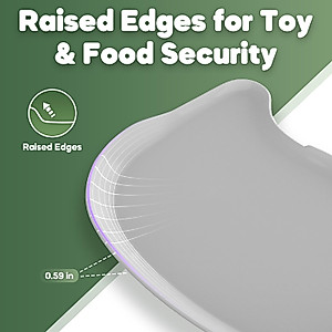 Play Tray Accessory Compatible with Bumbo Floor Seat,Bumbo Activity Tray Attachment, Tray Surface Easily Attaches to The Baby Bumbo Seat for Feeding and Play,Easy to Install and Remove (Grey)