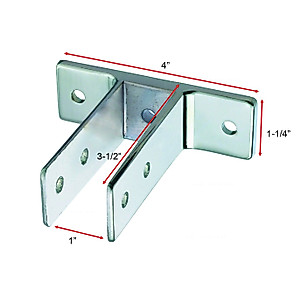 Harris Hardware 15516 Urinal Screen Pack 3 Polished Chrome Die Cast Zamac 2-Ear Urinal Screen Brackets for 1 in. Panels with Fasteners