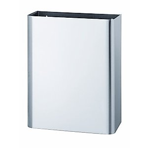 Bradley 356-000000 Stainless Steel Surface Mounted Waste Receptacle, 16.5 Gallon Capacity, 18" Width x 23" Height x 9" Depth