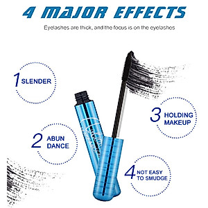 Mascara for Older Women, Mascara for Seniors with Thinning Lashes Waterproof Mascara Black Volume and Length, Hypoallergenic Mascara for Sensitive Eyes for Mature Women (1 Pack)