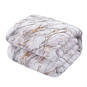 pop shop Marble Comforter Set, Full/Queen, Rose Gold