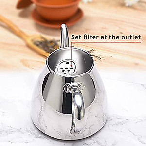 SANQIAHOME Stainless Steel Teapot Coffee Servers 1200ml