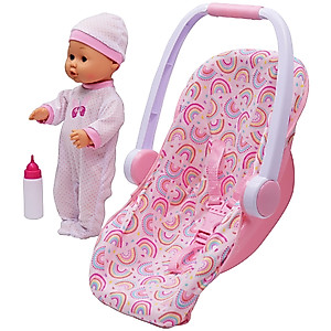 Dream Collection: 16" Baby Doll with Toy Carrier/Car Seat - Gi-Go Dolls, Kids Playset, Ages 3+, Multicolor (21131)