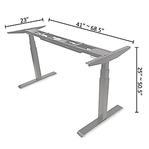 ApexDesk Elite K Series 60" x 27" Electric Height Adjustable Standing Desk with LED Memory Controller (60” x 27” Rectangular Top, Black)