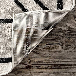 nuLOOM Saniyah Geometric Diamond Area Rug, 6' 7" x 9', Grey