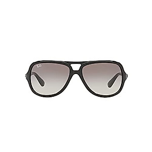 Ray-Ban RB4162 Aviator Sunglasses, Black/Grey Gradient, 59 mm